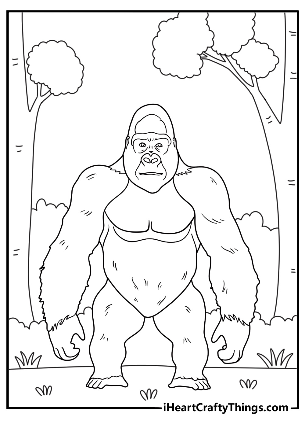 30+ Gorilla Coloring Pages (100% Free To Print)