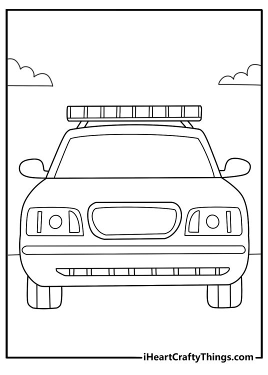 40 Police Car Coloring Pages (100% Free Printables)