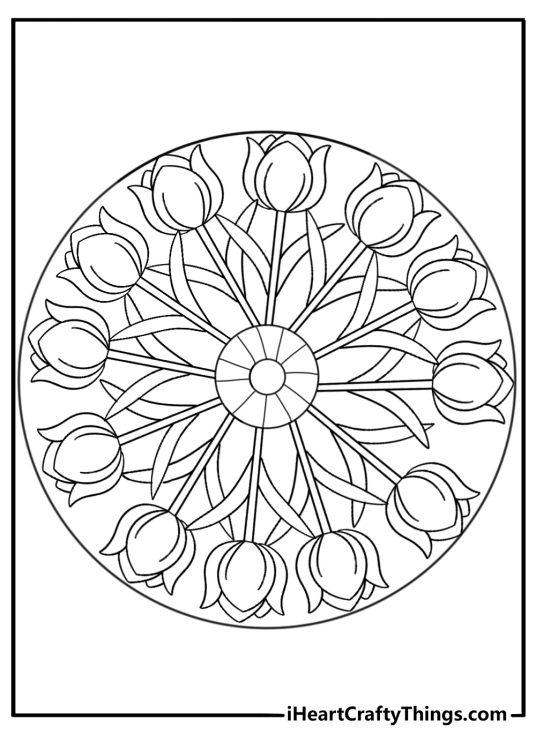 Flower Mandala Coloring Pages (40+ Free PDF Printables)