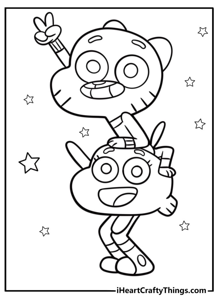 25 Amazing World Of Gumball Coloring Pages (Free Printable PDF)