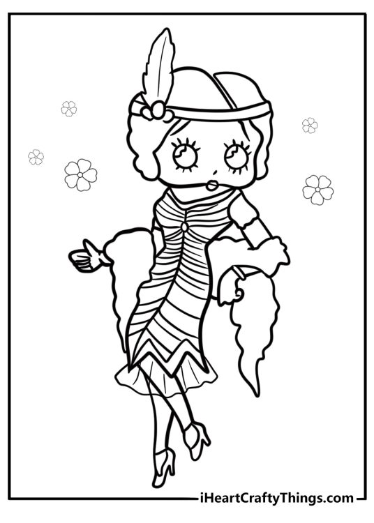 25 Free Betty Boop Coloring Pages (Printable PDF Sheets)