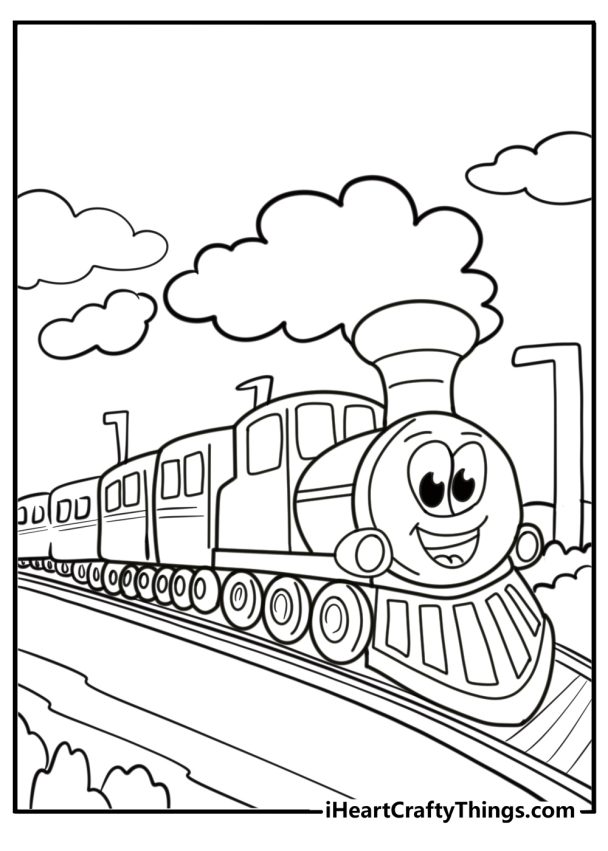 30 Free Train Coloring Pages For Kids
