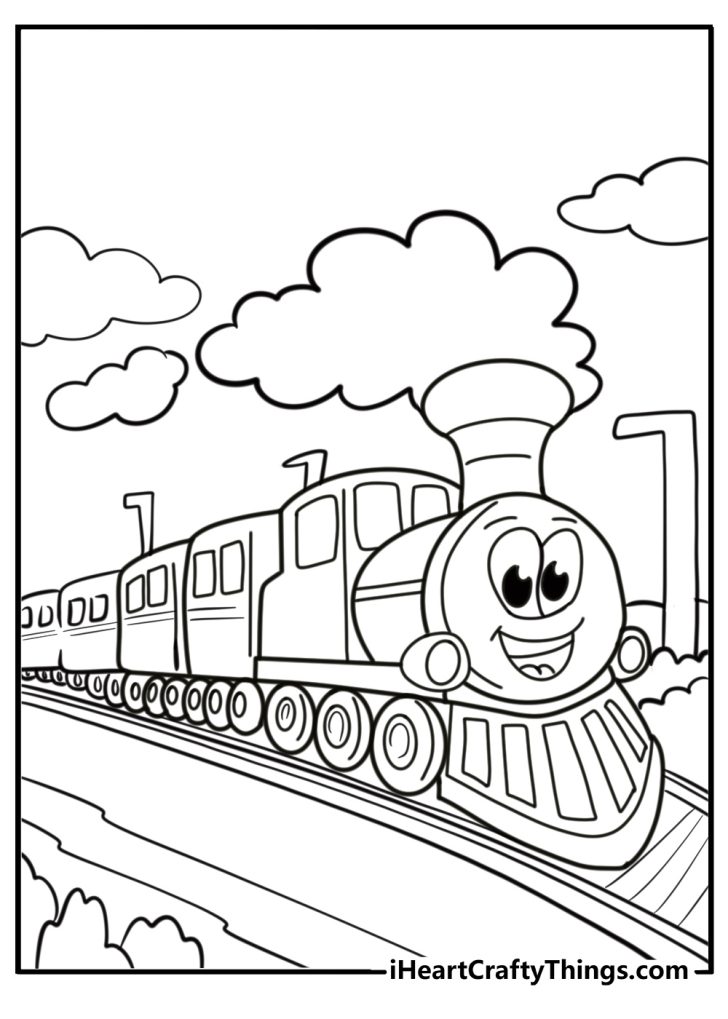 30 Free Train Coloring Pages For Kids