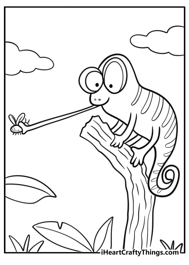 25 Chameleon Coloring Pages (100% Free To Print)