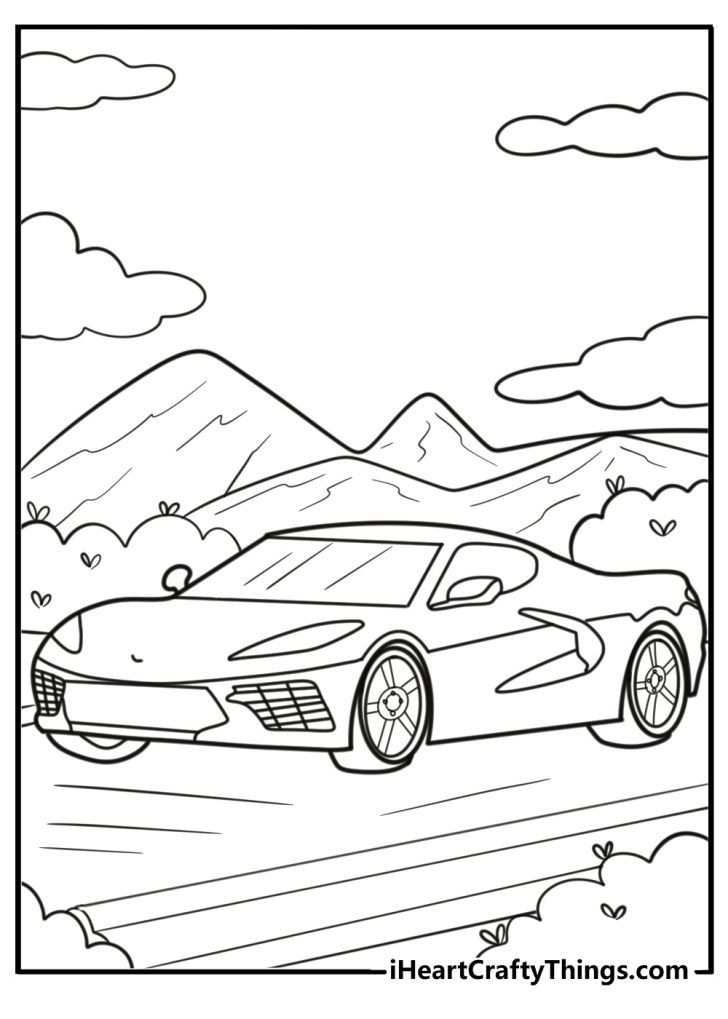 20 Corvette Coloring Pages (100% Free To Print)