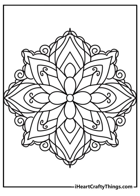 Flower Mandala Coloring Pages (40+ Free PDF Printables)