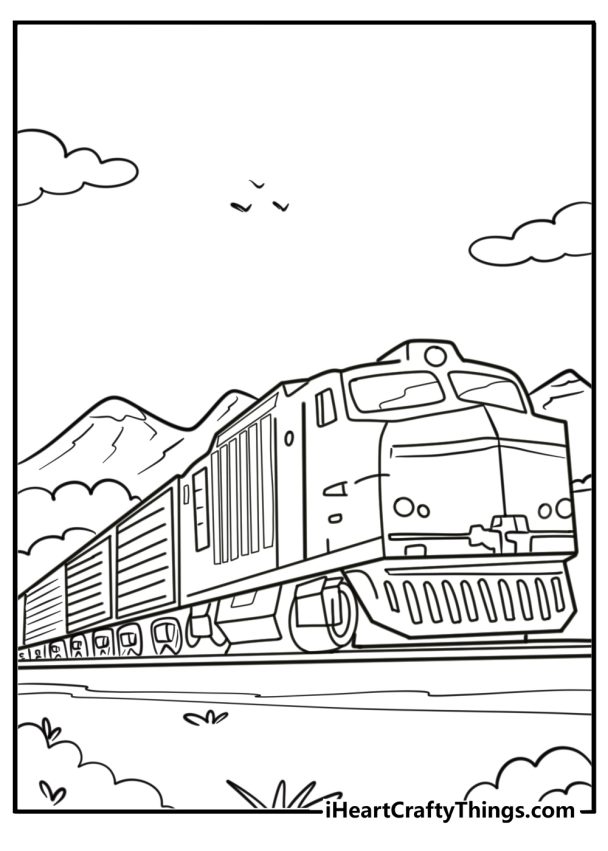 30 Free Train Coloring Pages For Kids
