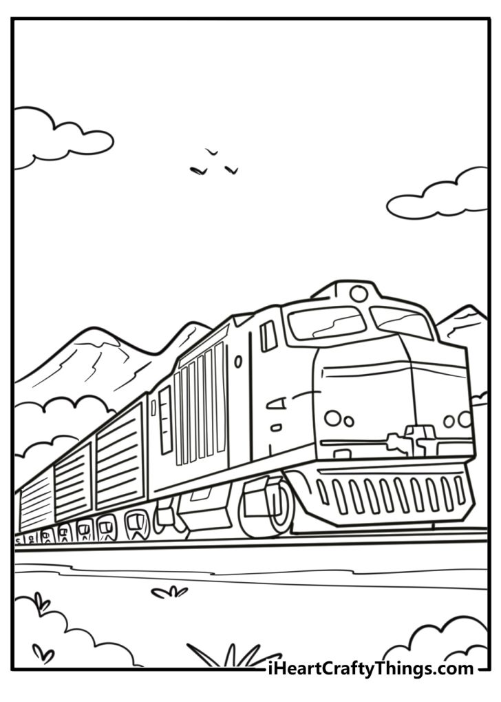 30 Free Train Coloring Pages For Kids