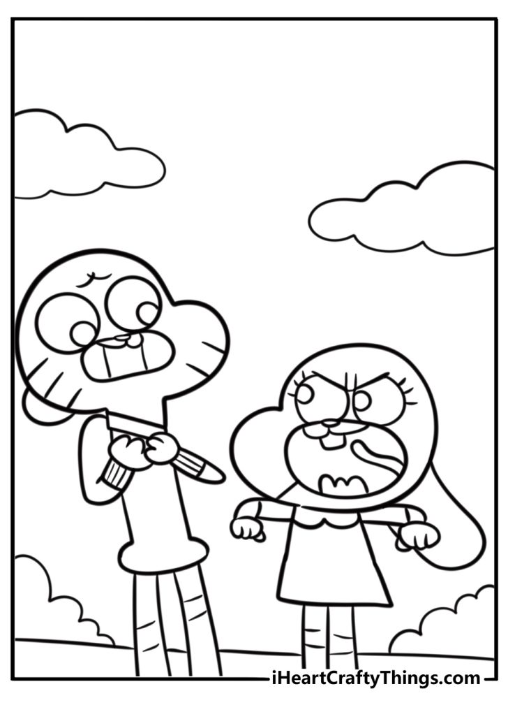 25 Amazing World Of Gumball Coloring Pages (Free Printable PDF)