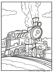 30 Free Train Coloring Pages For Kids
