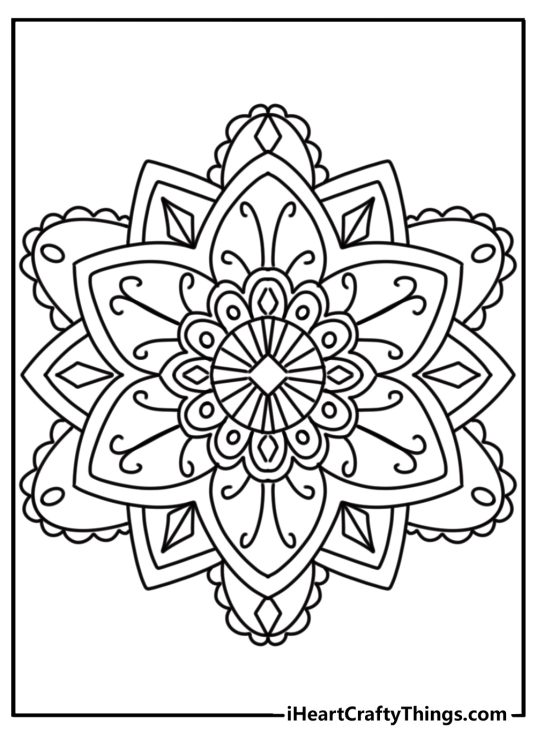 Flower Mandala Coloring Pages (40+ Free PDF Printables)