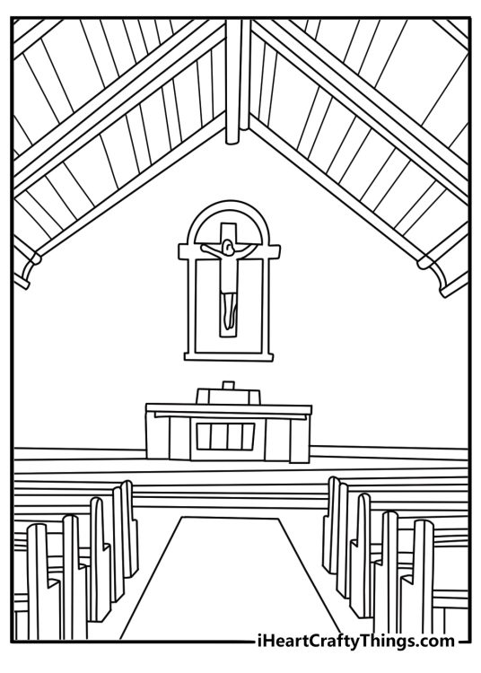 Church Coloring Pages (40+ Printable PDF Sheets For Free)