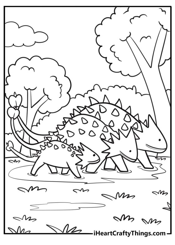 Ankylosaurus Coloring Pages: 25 Free Printables For Kids