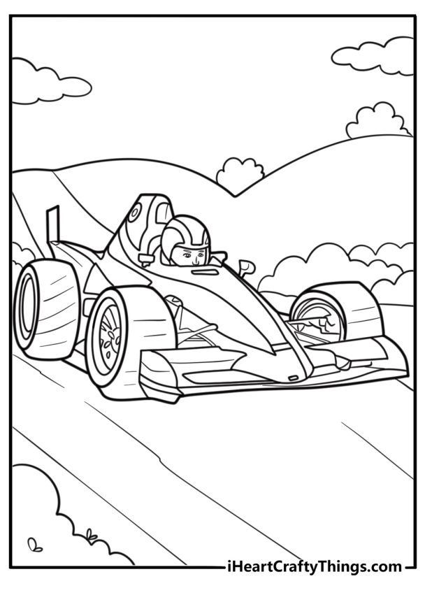 25 Free F1 Coloring Pages For Kids