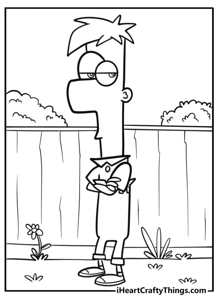 25 Free Phineas And Ferb Coloring Pages For Kids