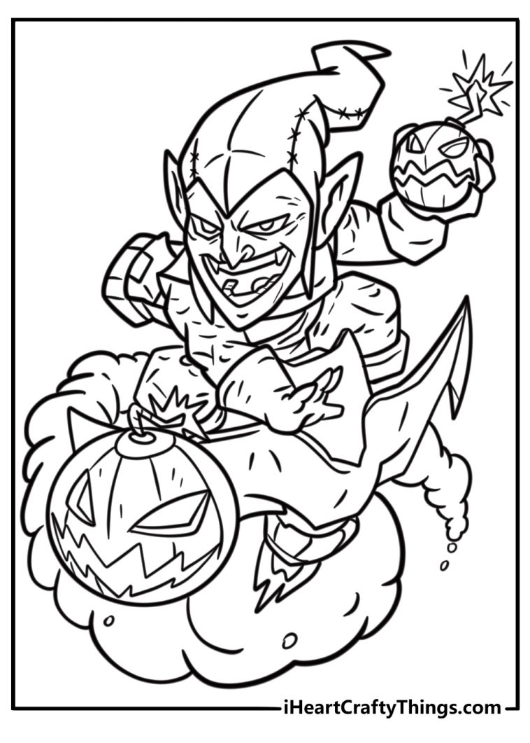 Green Goblin Coloring Pages: 25 Free Printables For Kids
