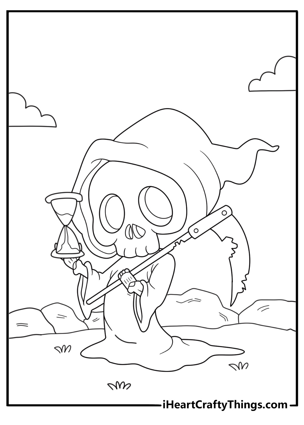 Grim Reaper Coloring Pages: 40 Free Prinntables For Kids