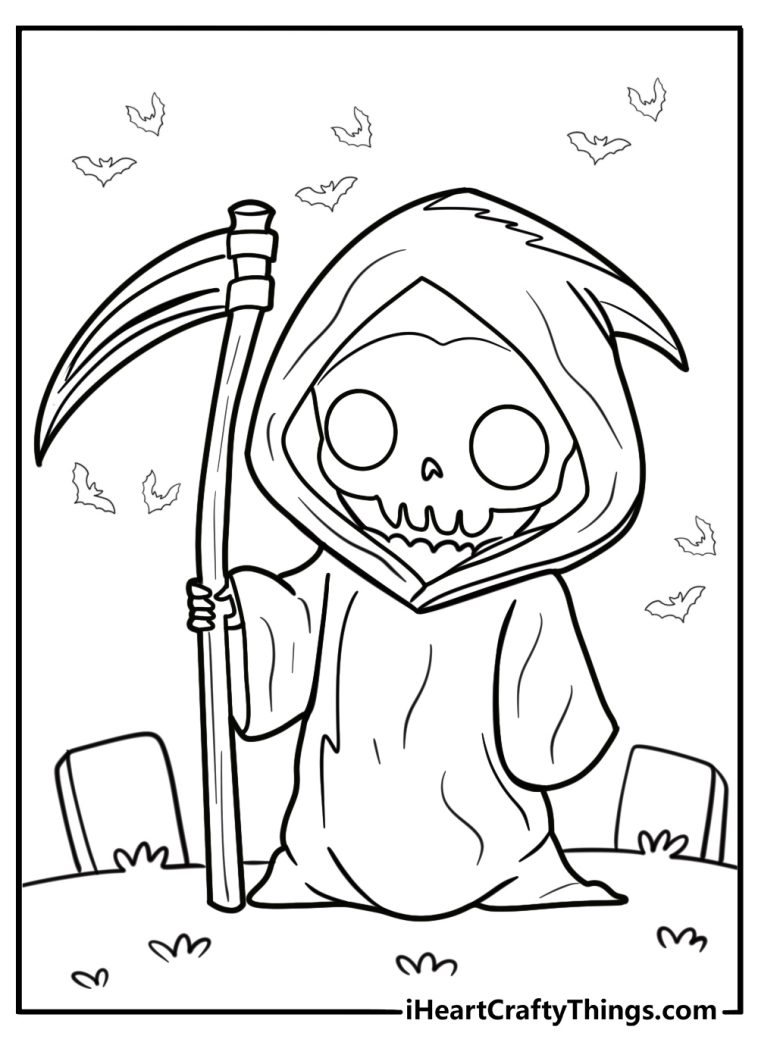 Grim Reaper Coloring Pages: 25 Free Prinntables For Kids