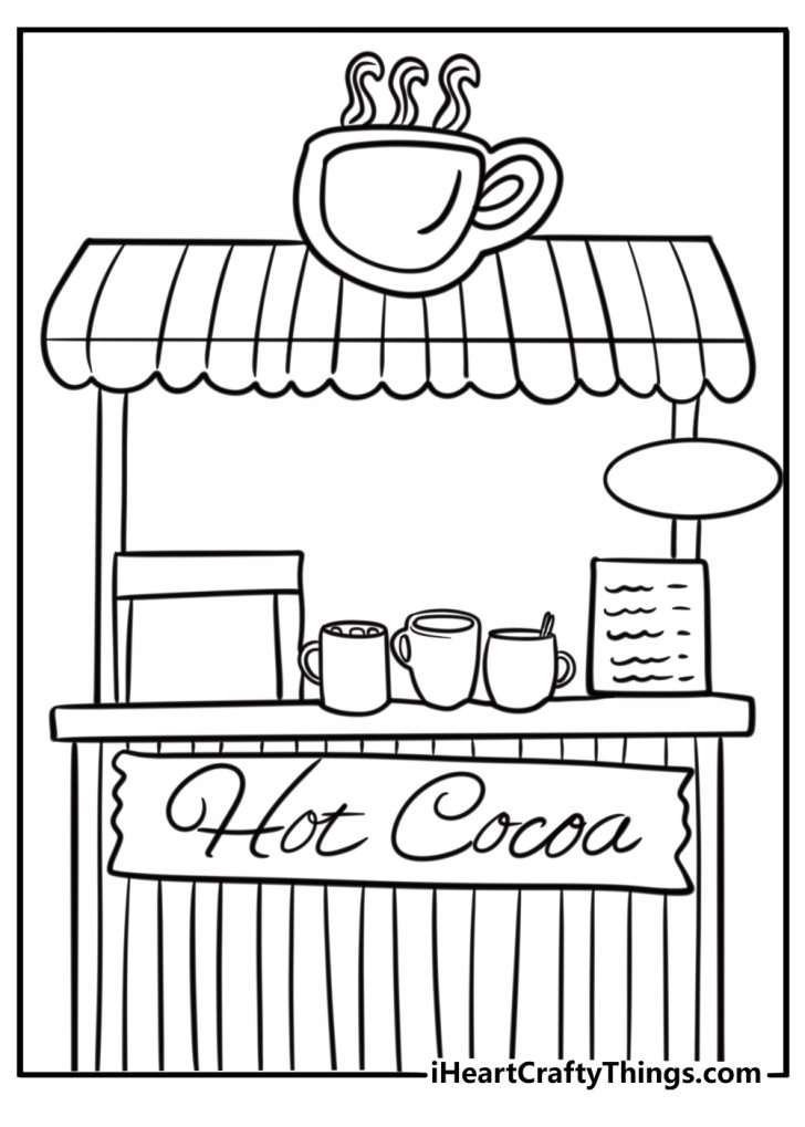 15 Hot Chocolate Coloring Pages (Free Printables For Kids)