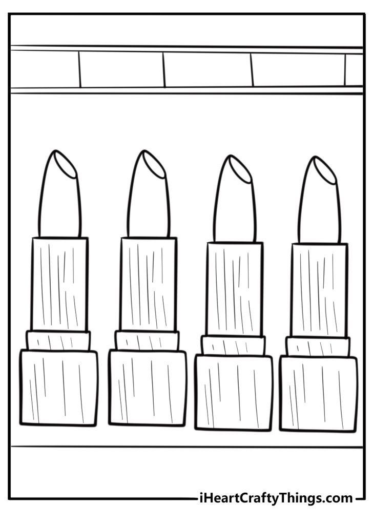 25 Makeup Coloring Pages For Kids (Free PDF Printables)