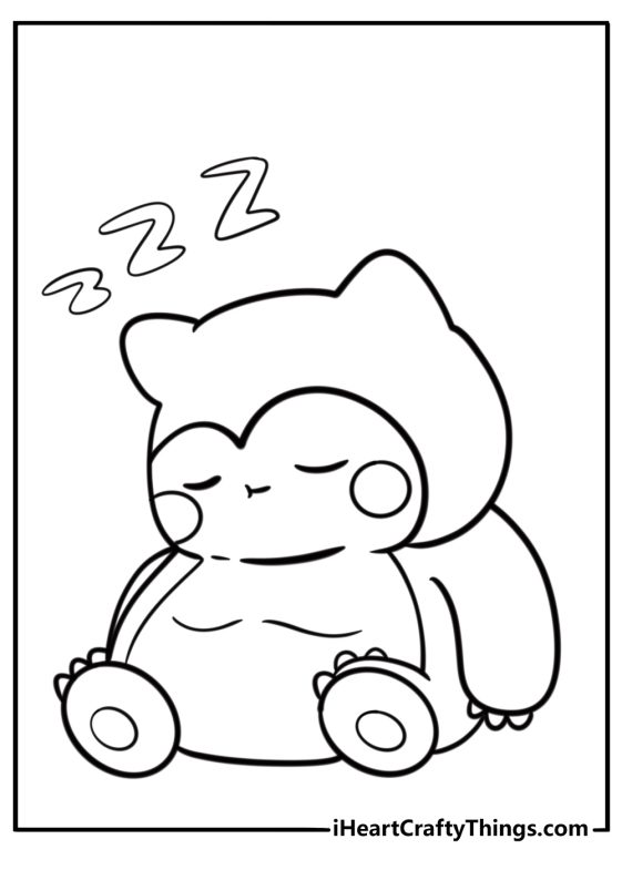 Snorlax Coloring Pages: 25 Free Printables For Kids