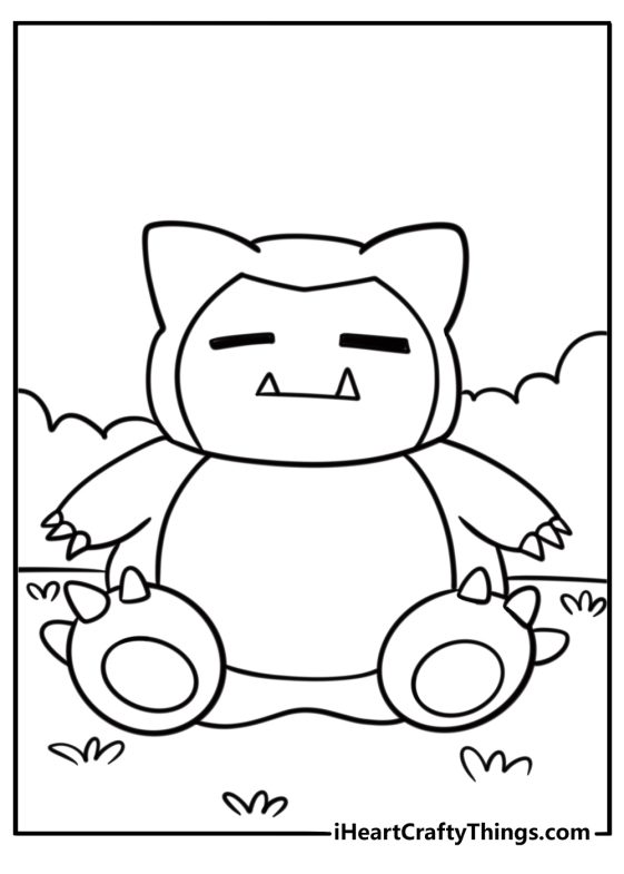 Snorlax Coloring Pages: 25 Free Printables For Kids