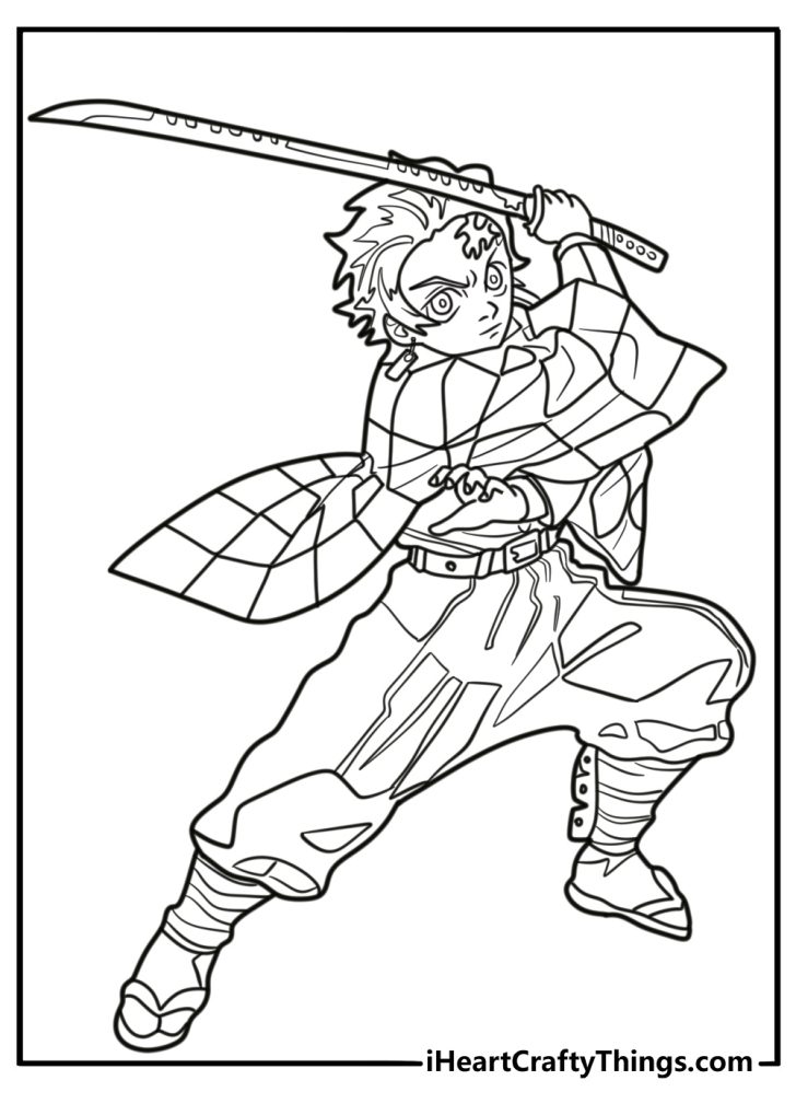 25 Free Tanjiro Coloring Pages For Kids