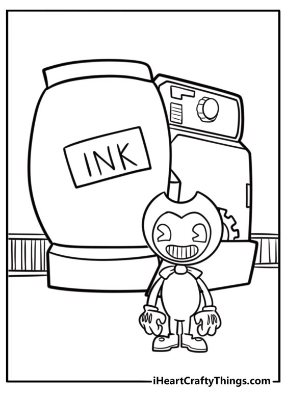 20 Free Bendy And The Ink Machine Coloring Pages For Kids