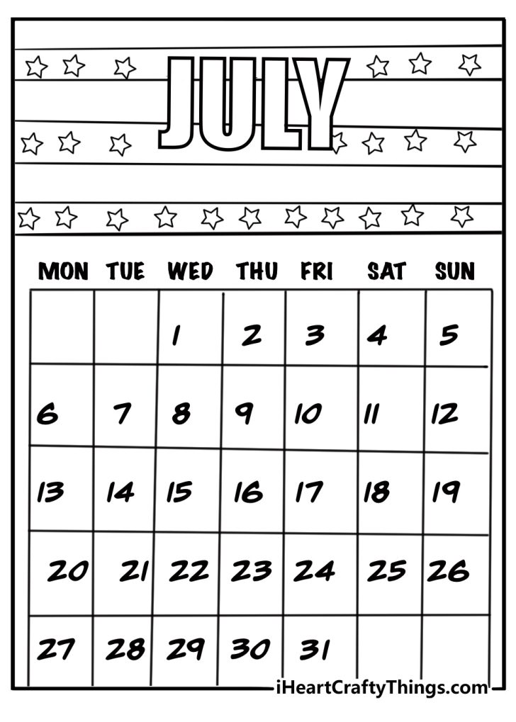 July Coloring Pages: 17 Free Printable PDFs For Kids