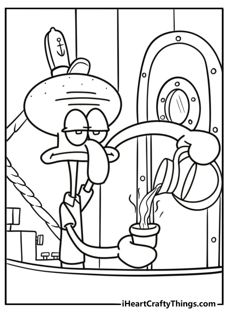 25 Free Squidward Coloring Pages For Kids
