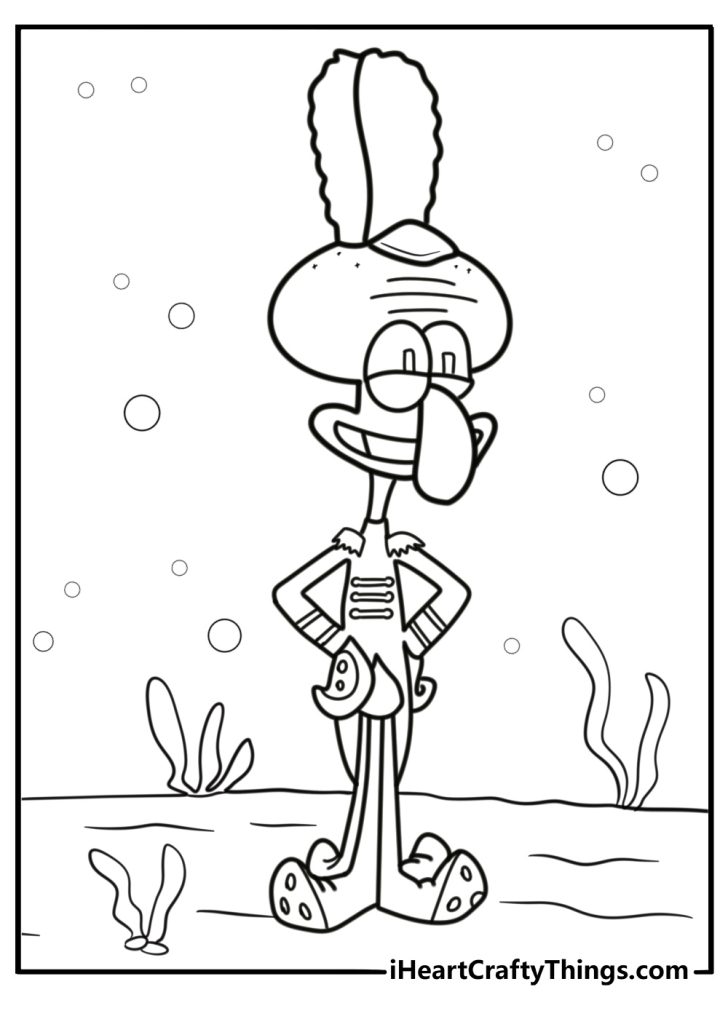 25 Free Squidward Coloring Pages For Kids