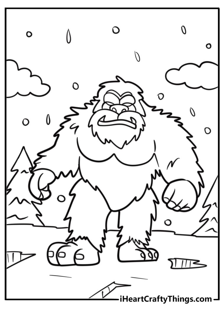 25 Free Bigfoot And Yeti Coloring Pages For Kids