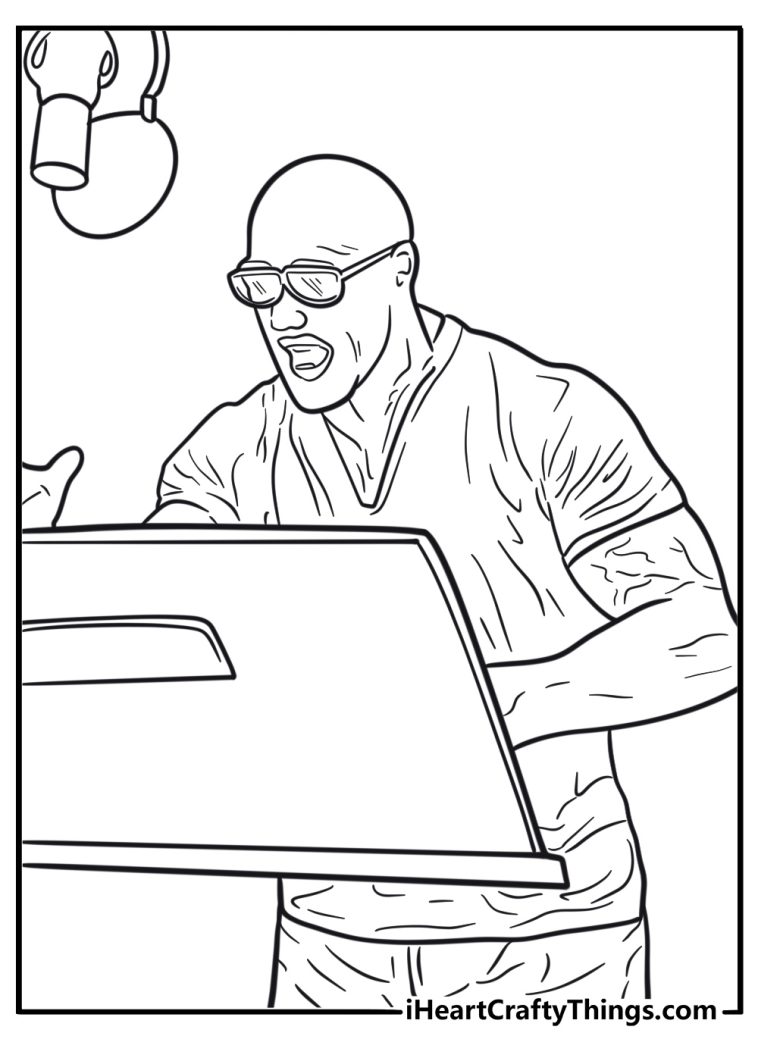25 Free The Rock Coloring Pages For Kids