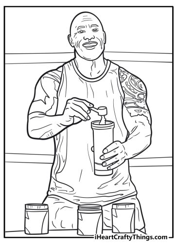 25 Free The Rock Coloring Pages For Kids