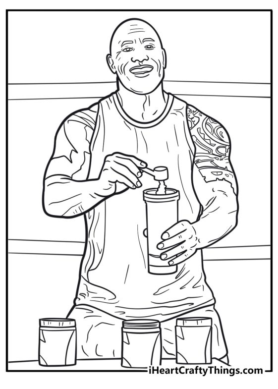 25 Free The Rock Coloring Pages For Kids