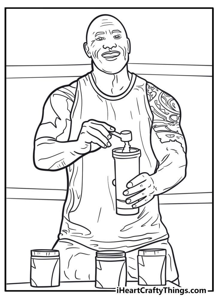 25 Free The Rock Coloring Pages For Kids