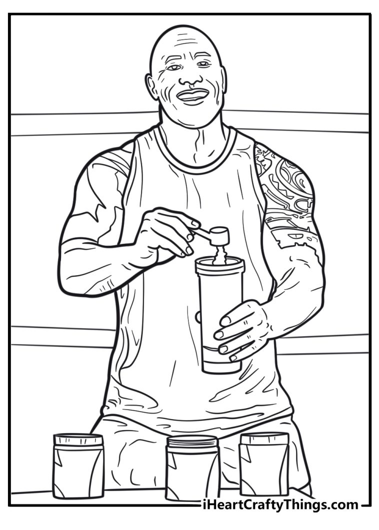 25 Free The Rock Coloring Pages For Kids