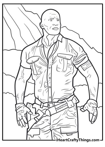 25 Free The Rock Coloring Pages For Kids