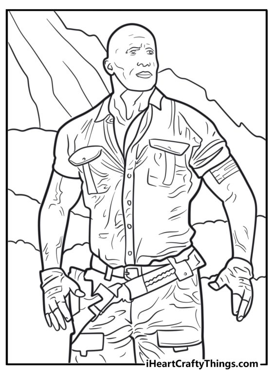 25 Free The Rock Coloring Pages For Kids