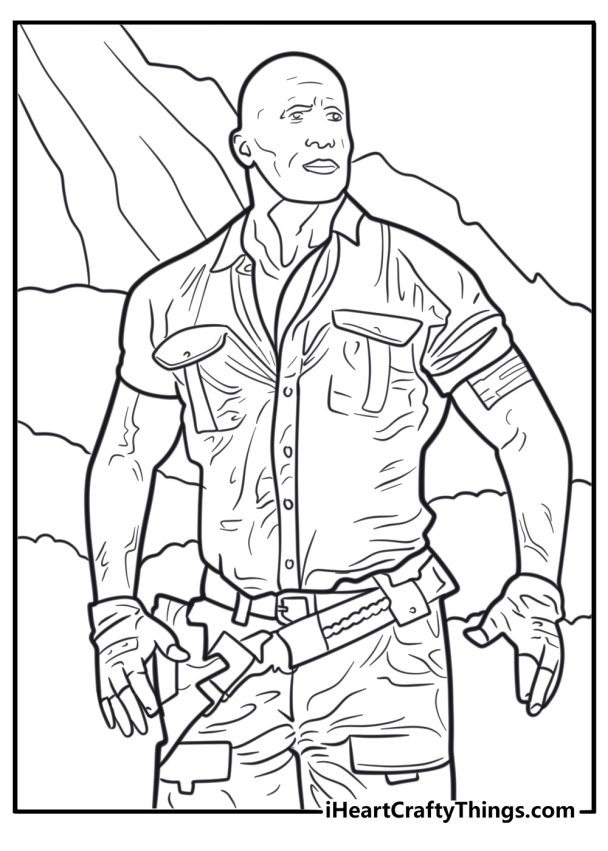25 Free The Rock Coloring Pages For Kids