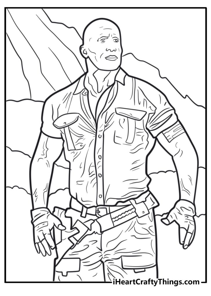 25 Free The Rock Coloring Pages For Kids