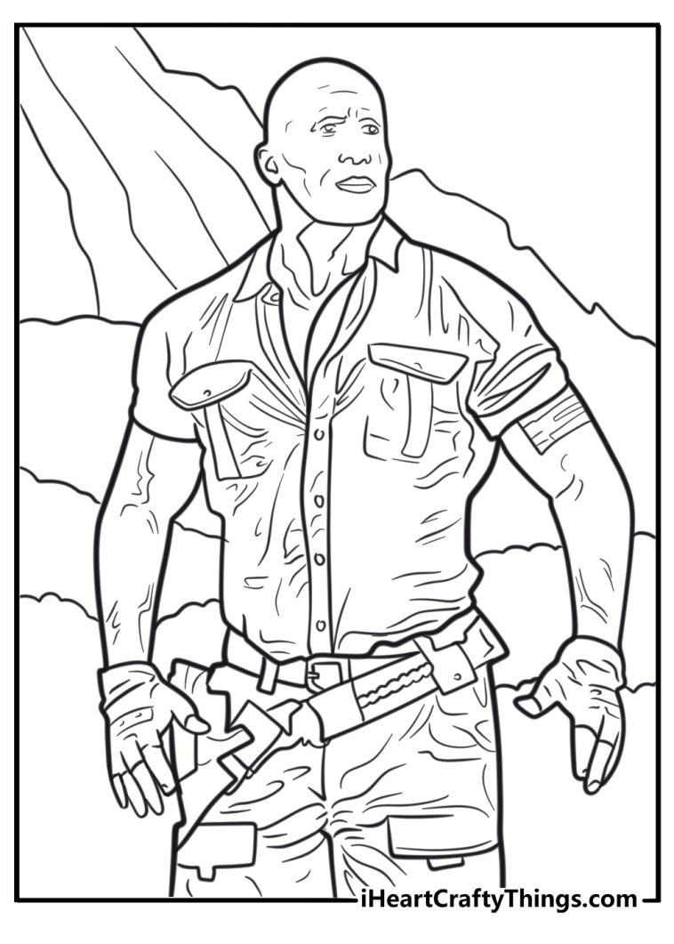 25 Free The Rock Coloring Pages For Kids