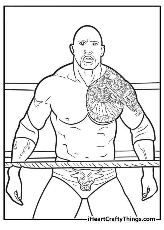 25 Free The Rock Coloring Pages For Kids