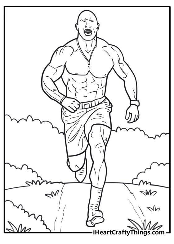 25 Free The Rock Coloring Pages For Kids