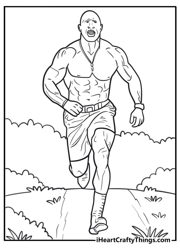 25 Free The Rock Coloring Pages For Kids