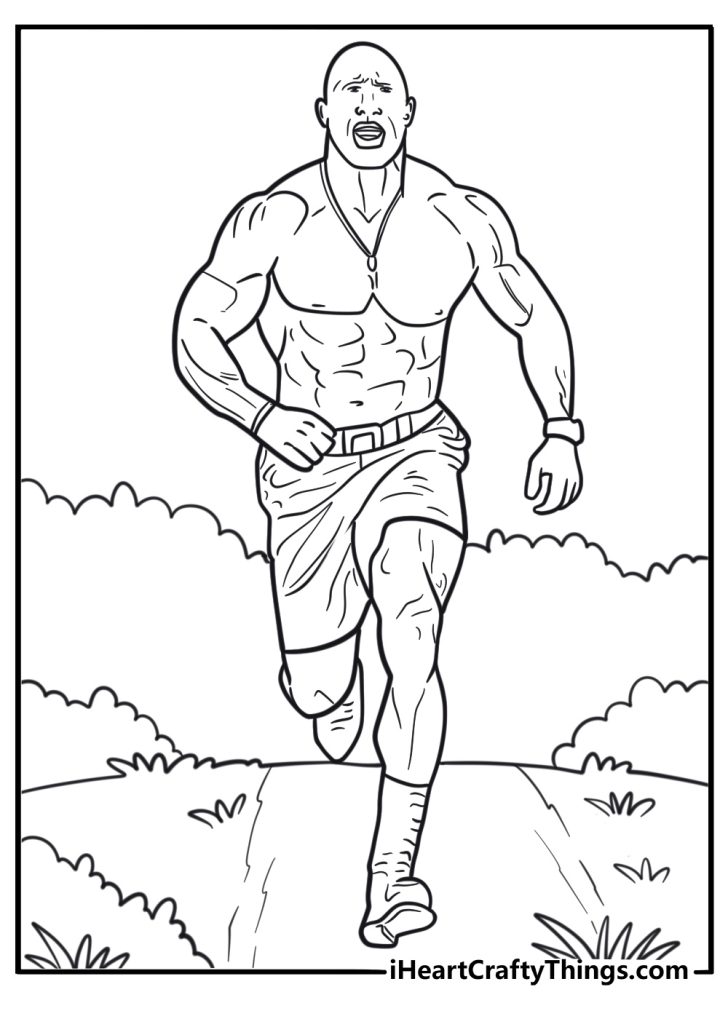 25 Free The Rock Coloring Pages For Kids
