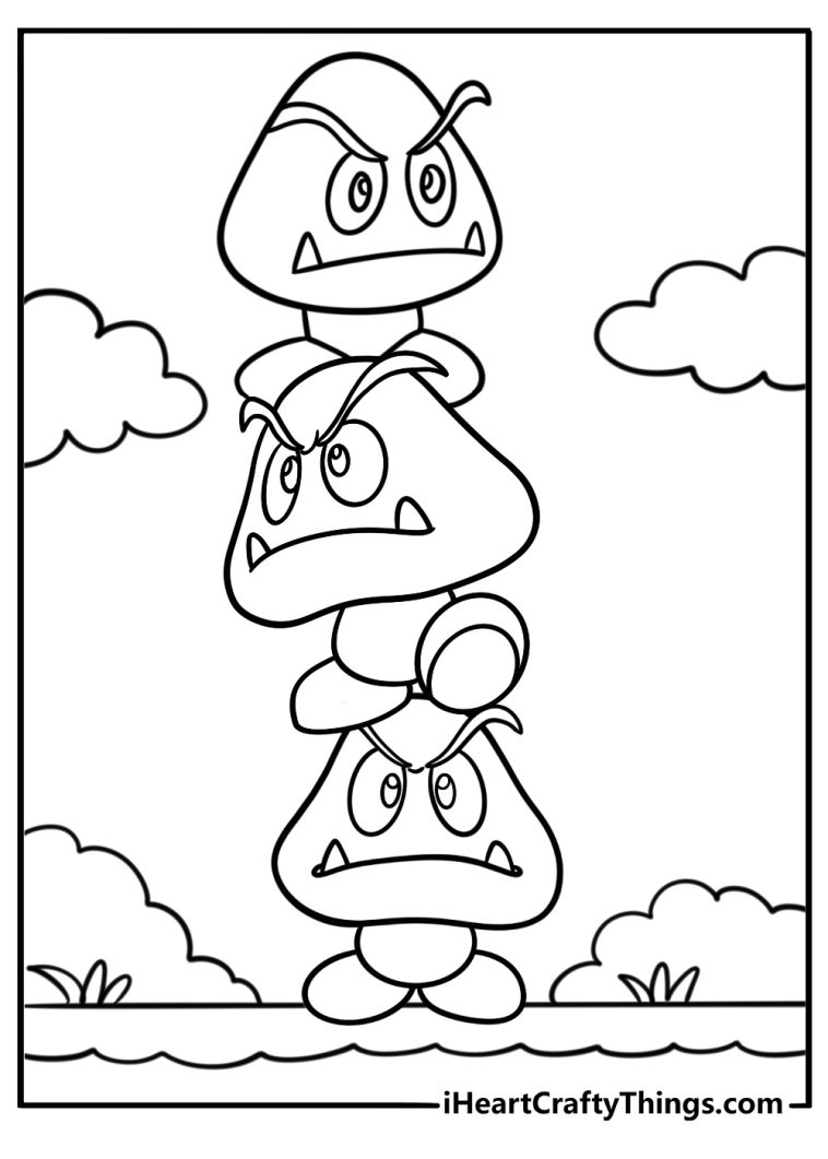 25 Free Goomba Coloring Pages For Kids