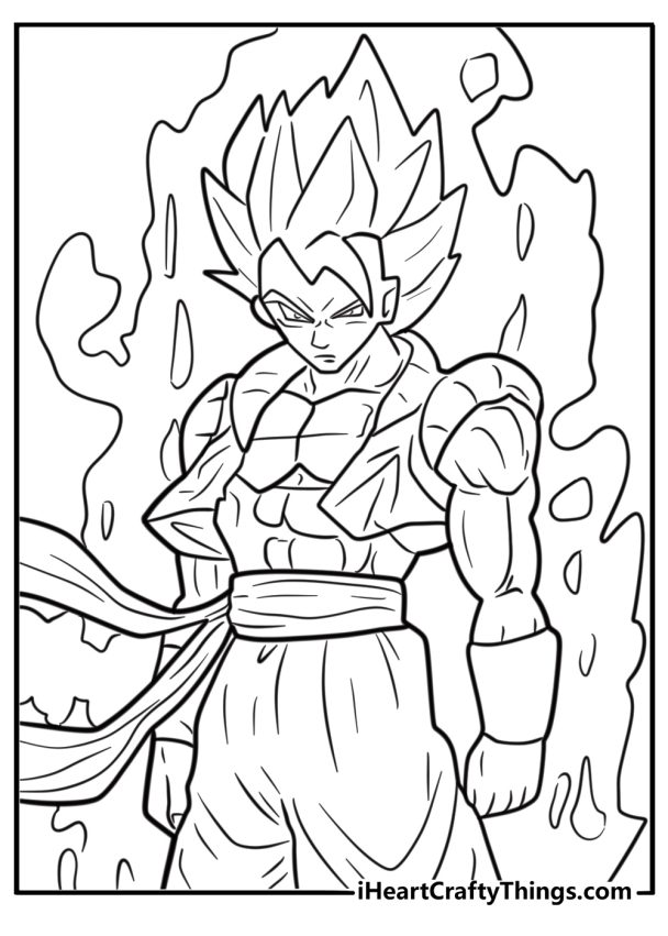 25 Free Gogeta Coloring Pages For Kids