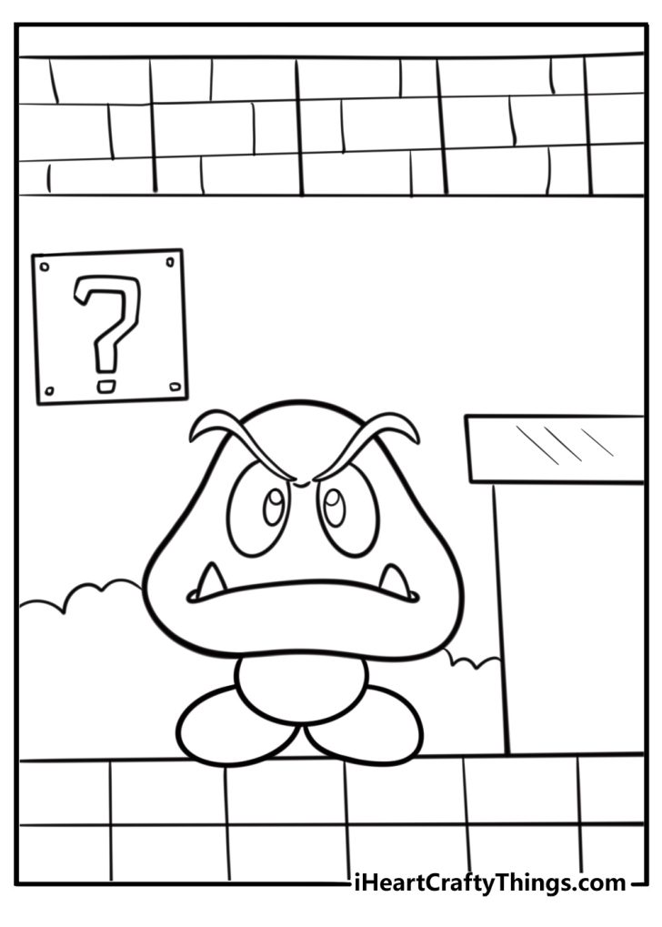 25 Free Goomba Coloring Pages For Kids