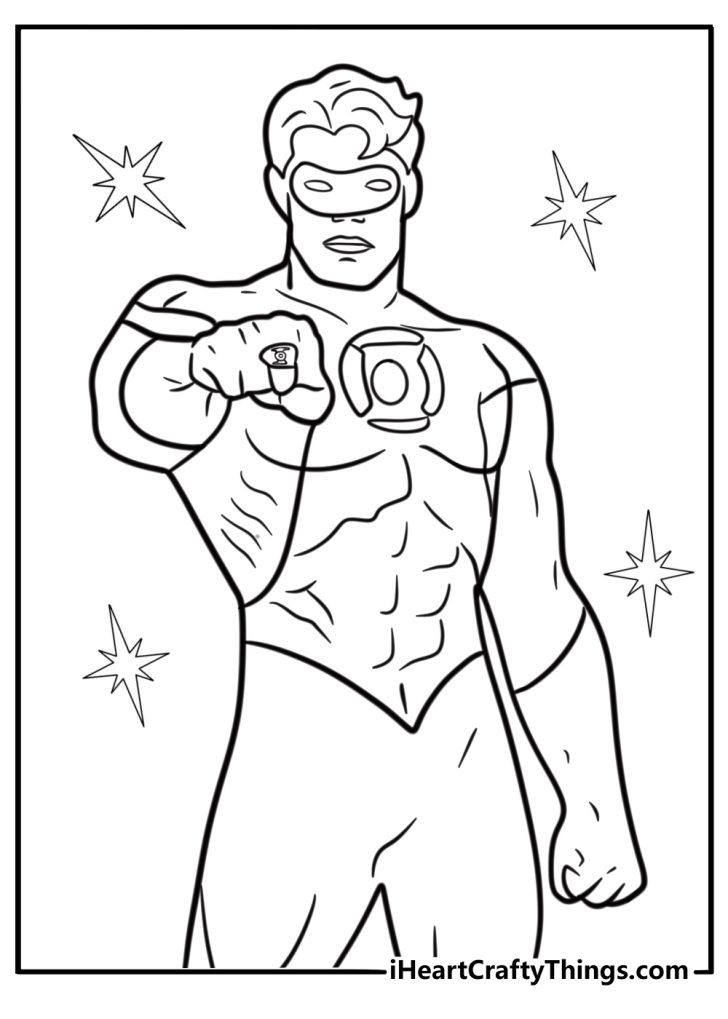 25 Free Green Lantern Coloring Pages For Kids